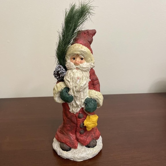 Holiday | Christmas Old World Santa Claus With Evergreen Pinecones Star ...